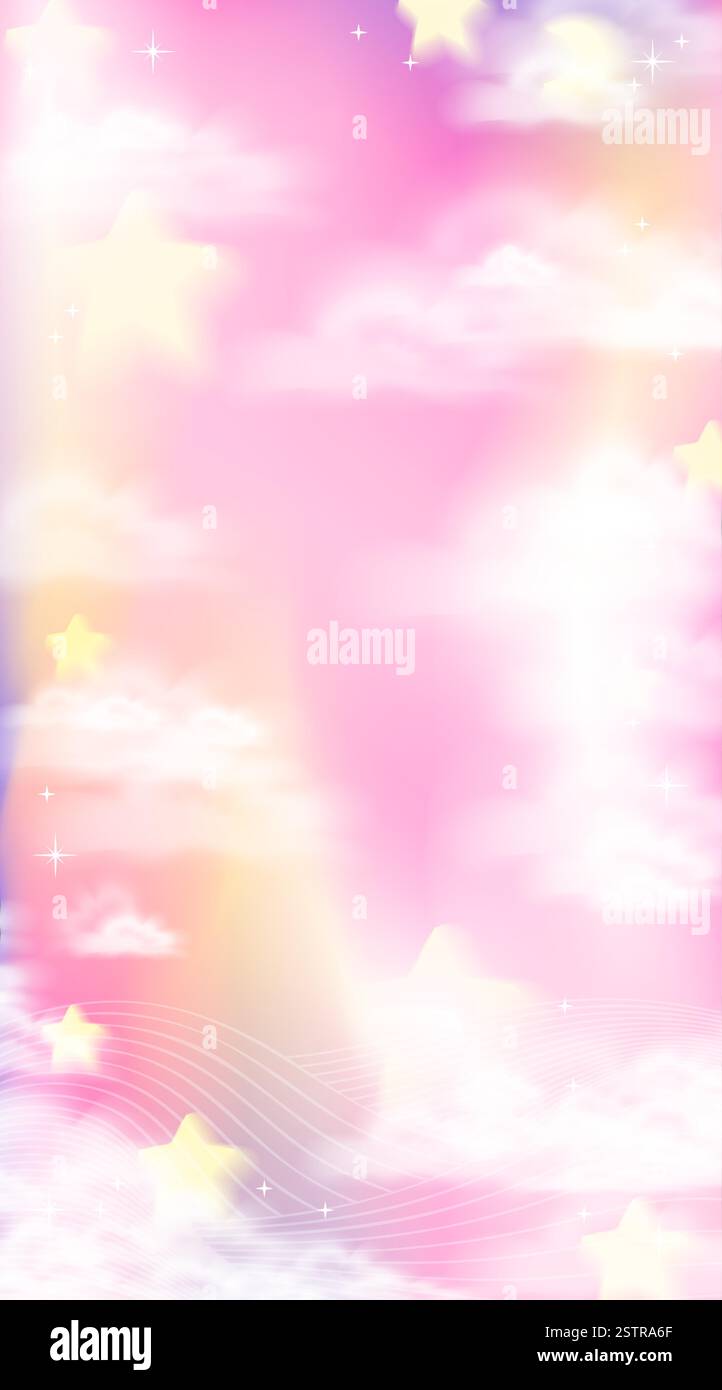 Rainbow clouds story background Stock Vector Image & Art - Alamy