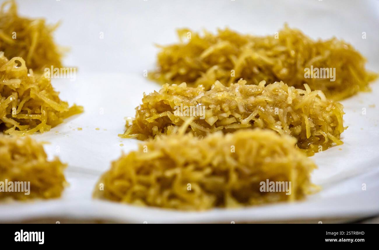 Traditional Brazilian coconut candy prepared using the classic method ...