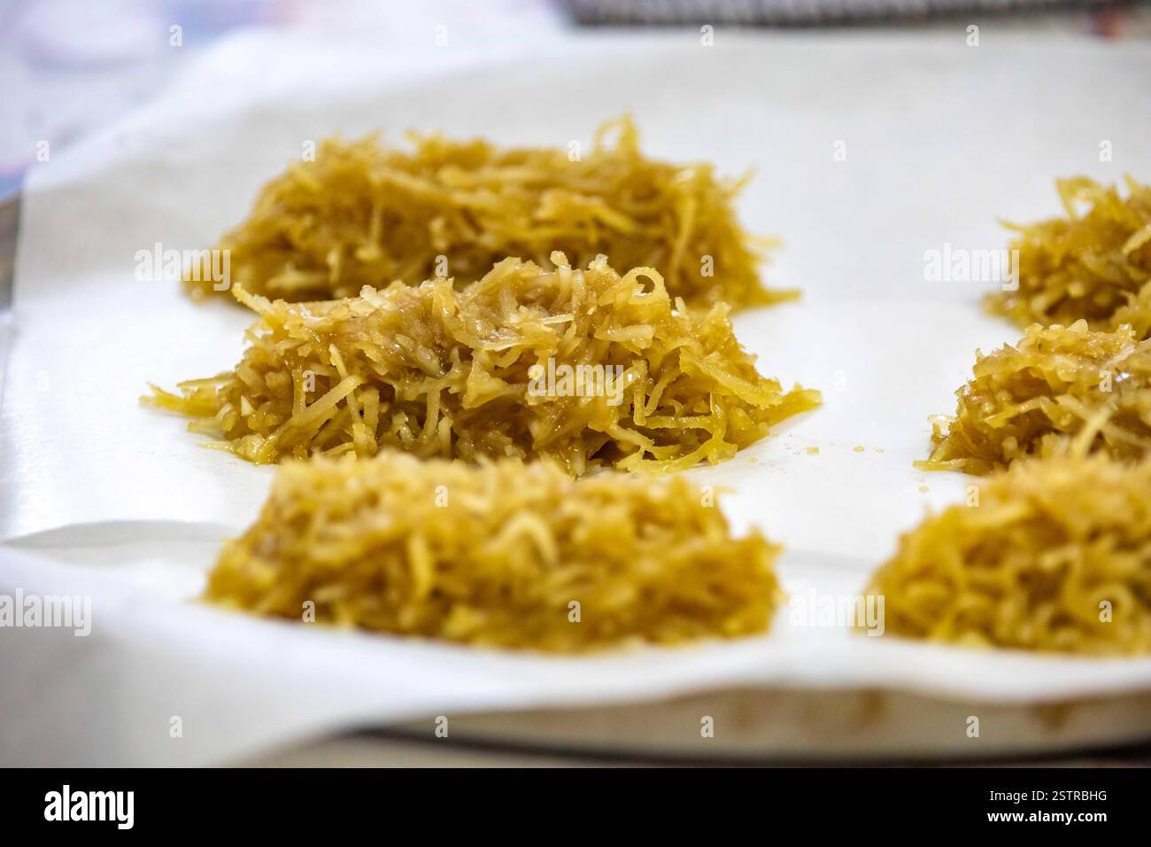 Traditional Brazilian coconut candy prepared using the classic method ...