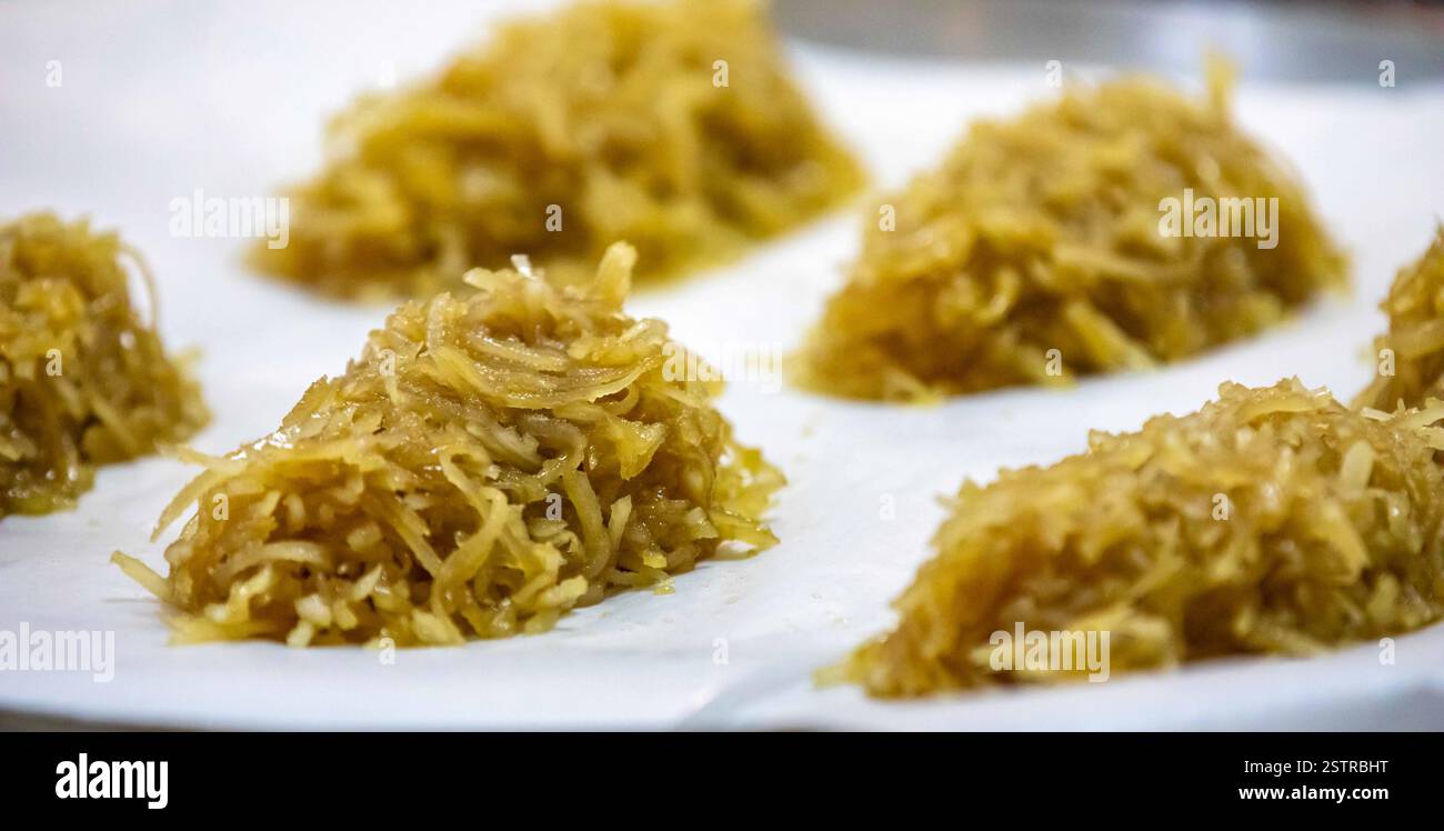 Traditional Brazilian coconut candy prepared using the classic method ...
