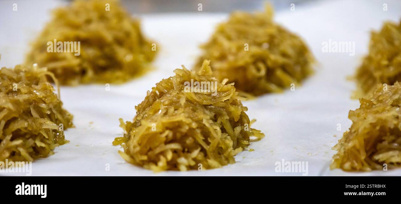 Traditional Brazilian coconut candy prepared using the classic method ...