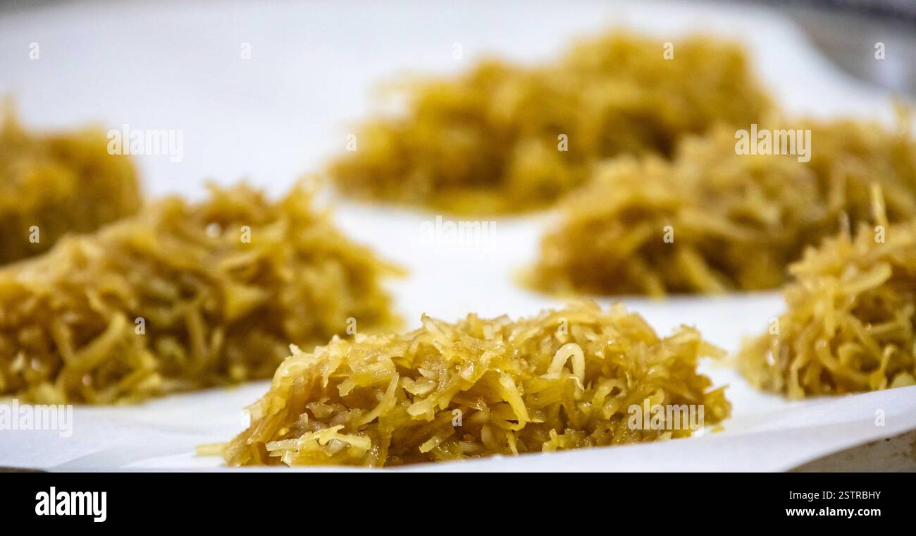 Traditional Brazilian coconut candy prepared using the classic method ...