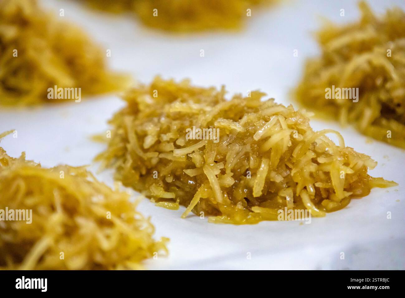 Traditional Brazilian coconut candy prepared using the classic method ...