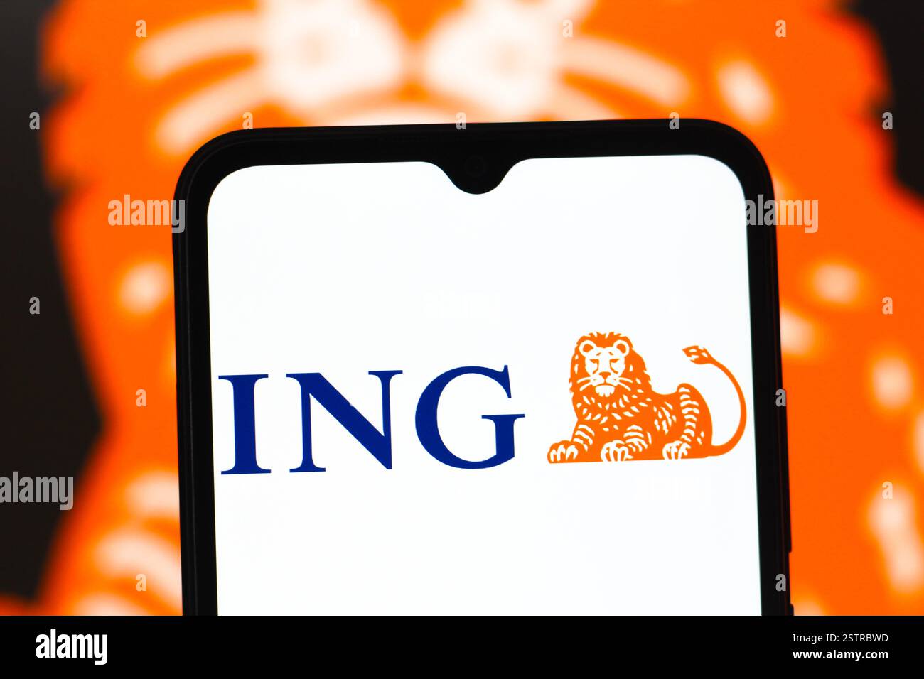 In this photo illustration, the ING Group logo is seen displayed on a ...