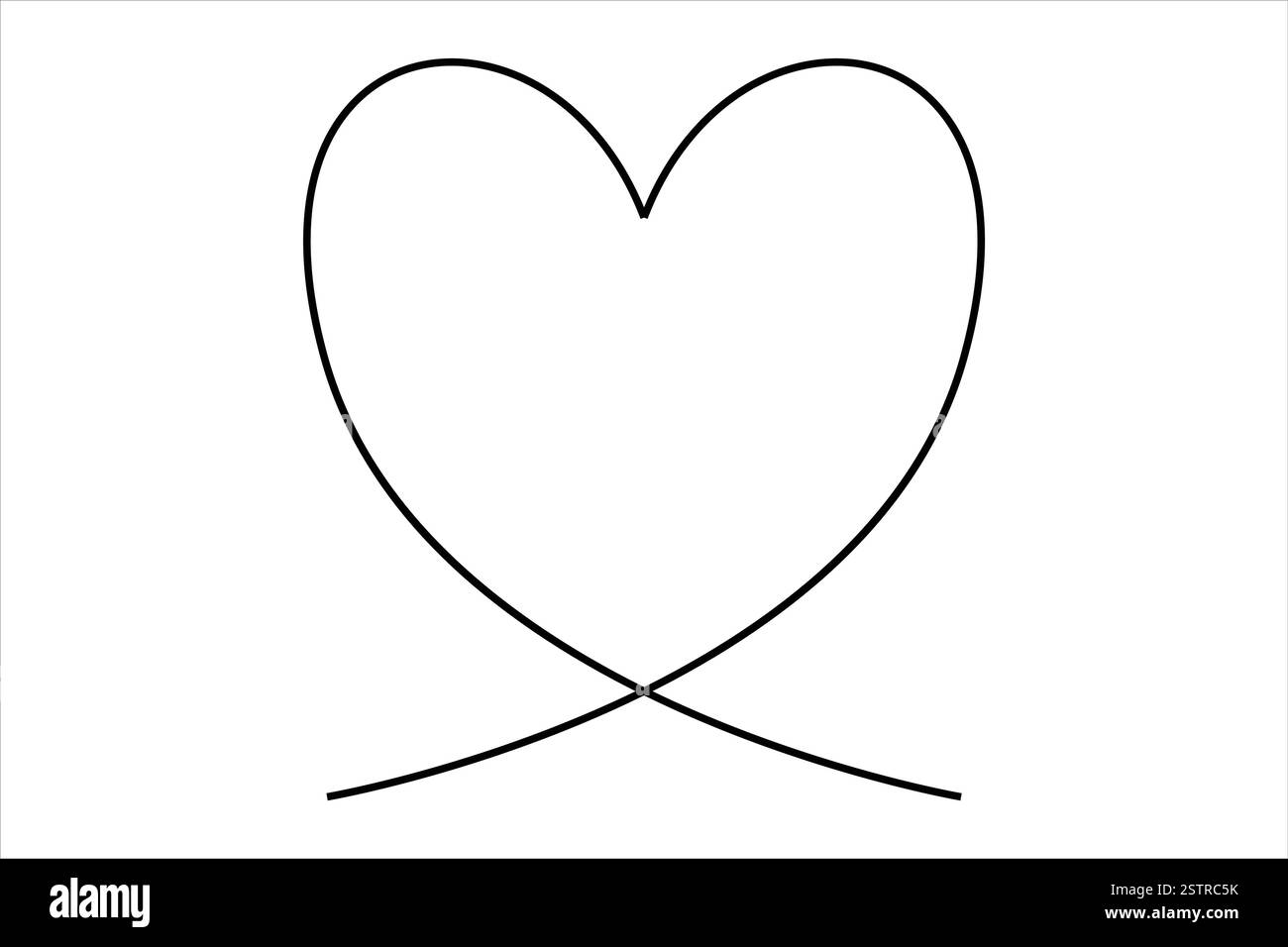 Heart continuous one line art drawing of heart hand drawn vector ...