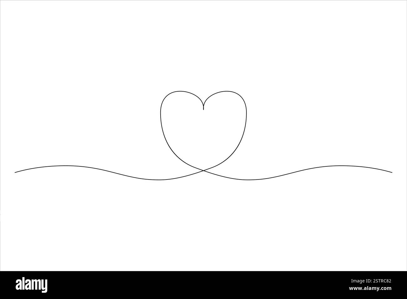 Heart continuous one line art drawing of heart hand drawn vector ...
