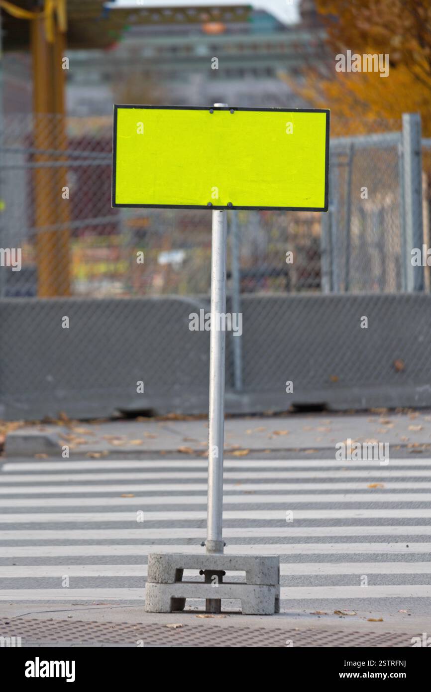 Construction Site Sign Post Stock Photo - Alamy