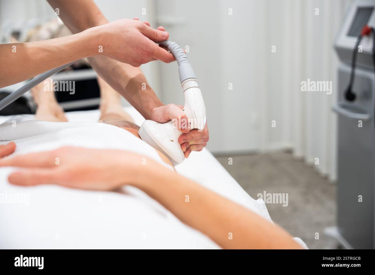 Treatment procedure at a modern wellness center during a relaxing ...