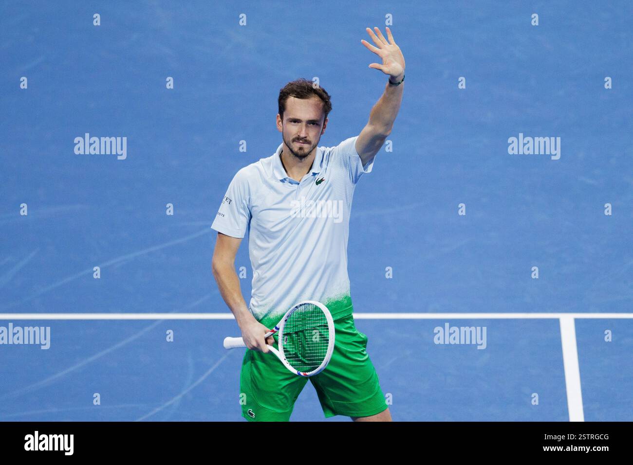 Doha, Qatar. 19th Feb, 2025. Daniil Medvedev of Russia during the 2025 ...