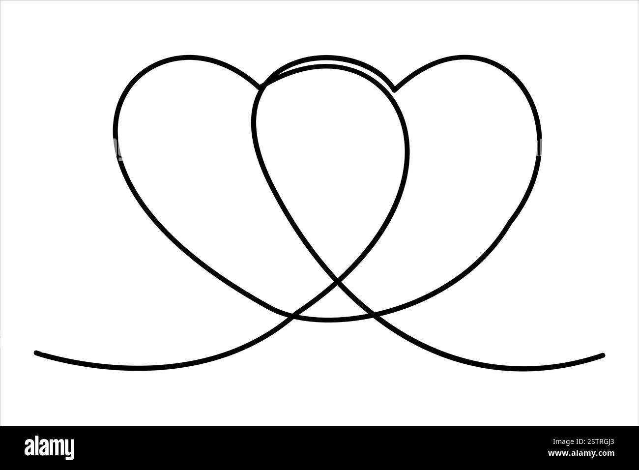 Heart shape line art hi-res stock photography and images - Alamy
