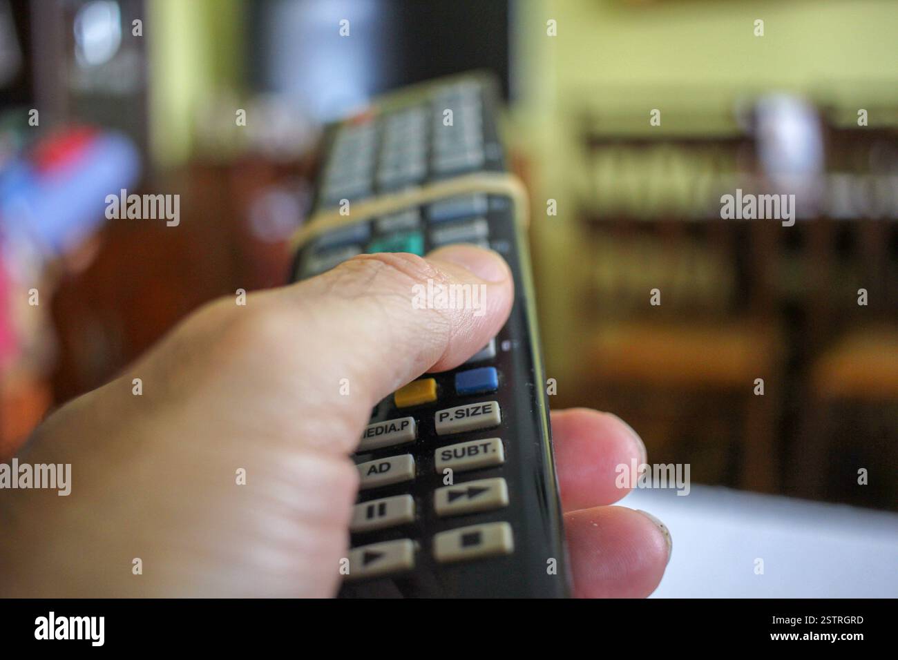 Pointing remote control hi-res stock photography and images - Alamy