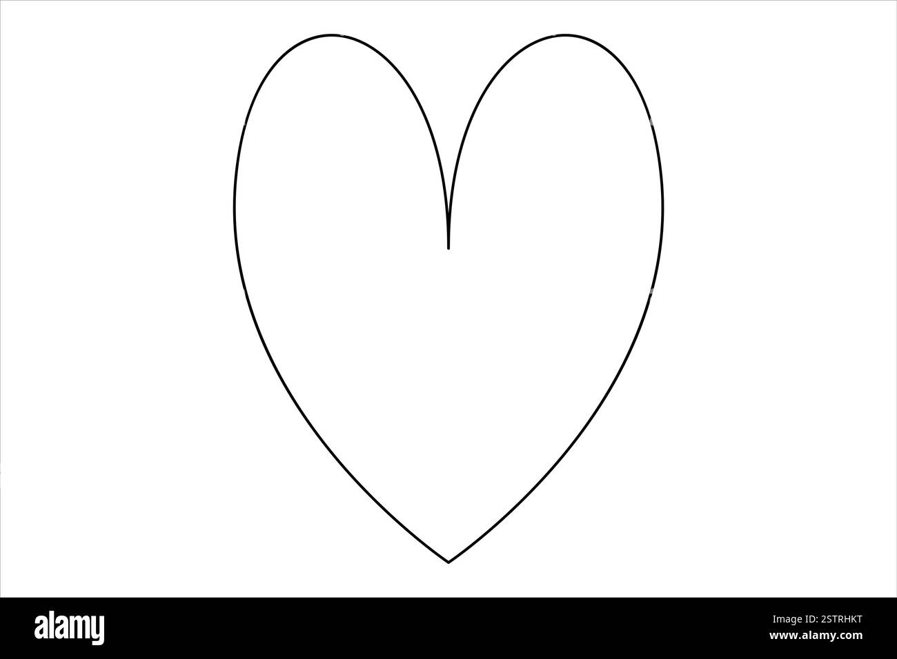 Heart continuous one line art drawing of heart hand drawn vector ...