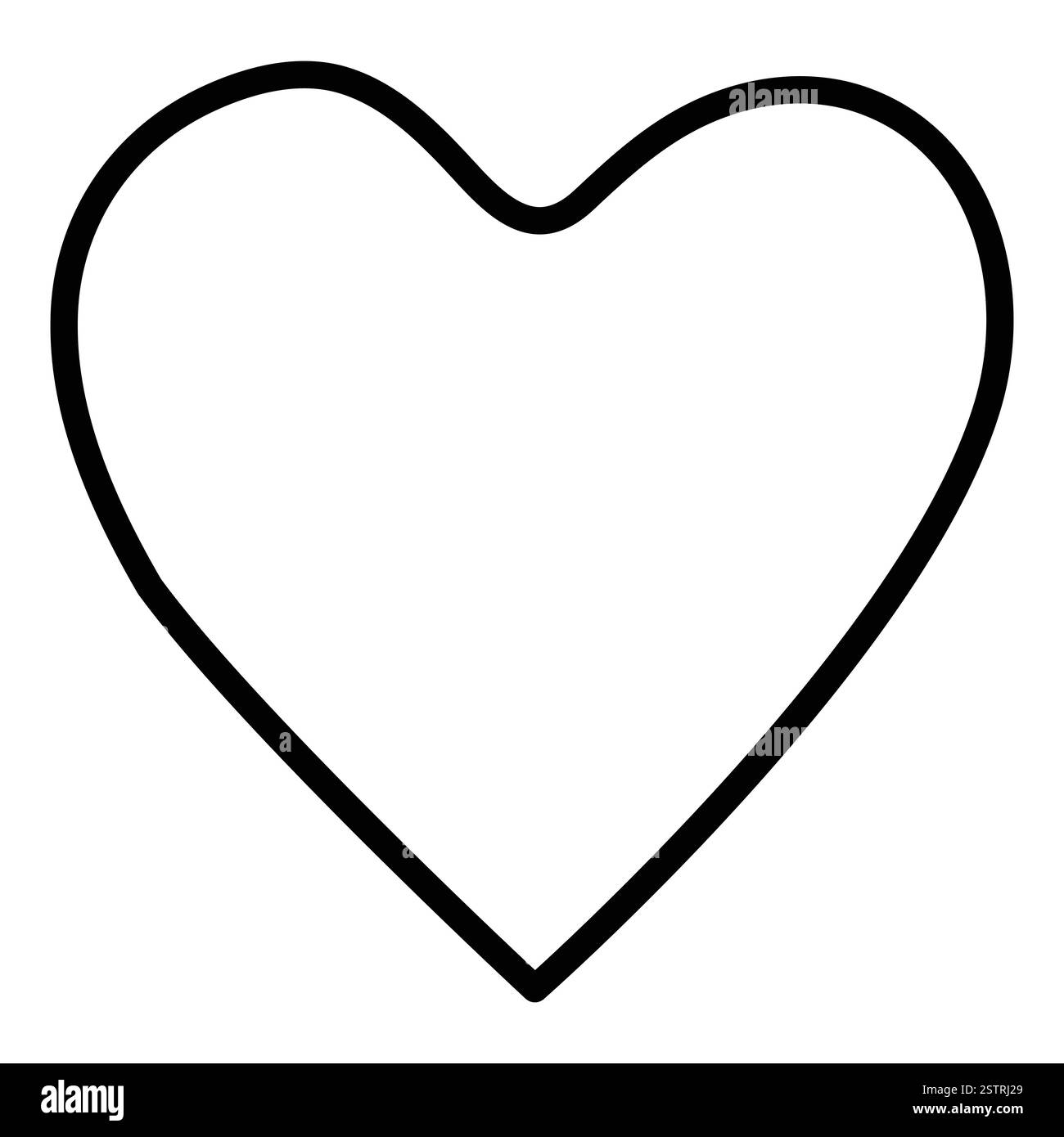 Heart shape line art hi-res stock photography and images - Alamy