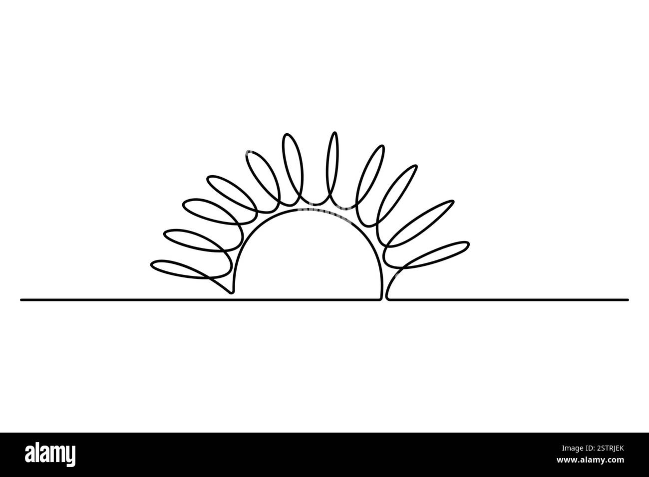 Sunrise outline Black and White Stock Photos & Images - Alamy