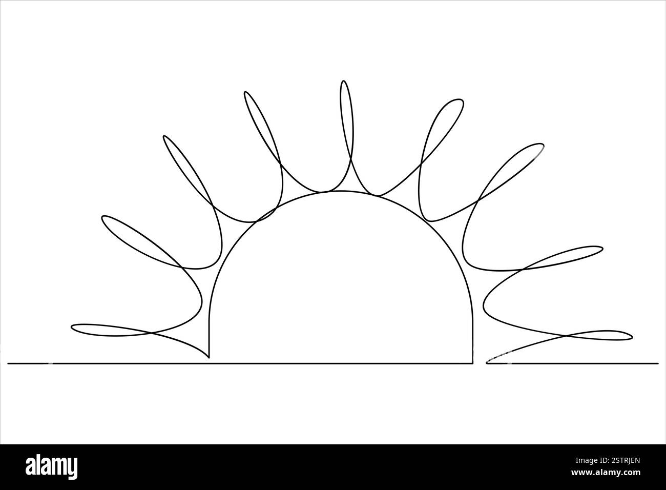 Sunrise outline Black and White Stock Photos & Images - Alamy