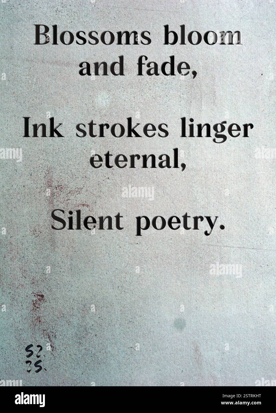 Blossoms bloom and fade, Ink strokes linger eternal, Silent poetry ...