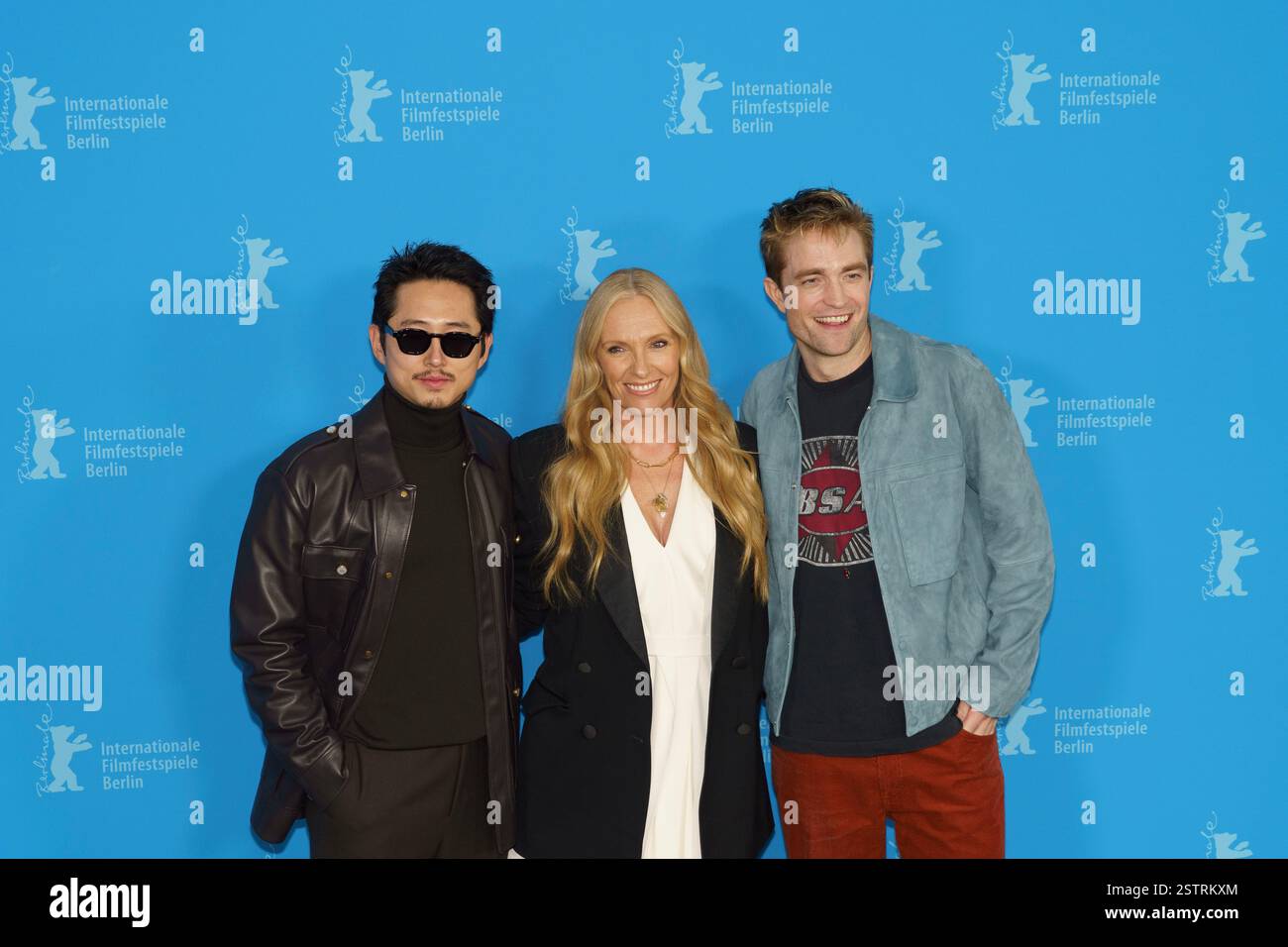 (L-R) US actor Steven Yeun, Australian actress Toni Collette, English ...