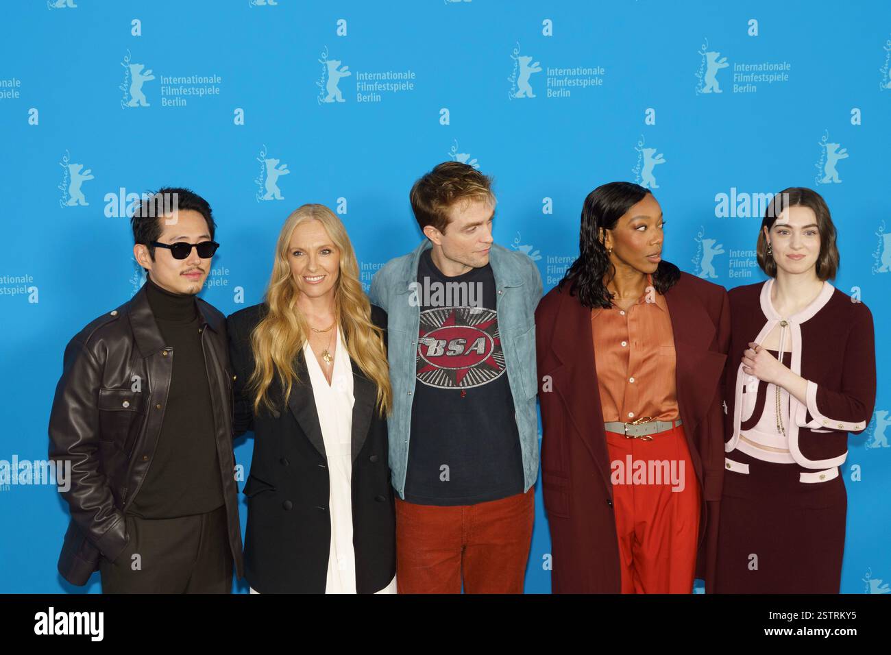 (L-R) US actor Steven Yeun, Australian actress Toni Collette, English ...