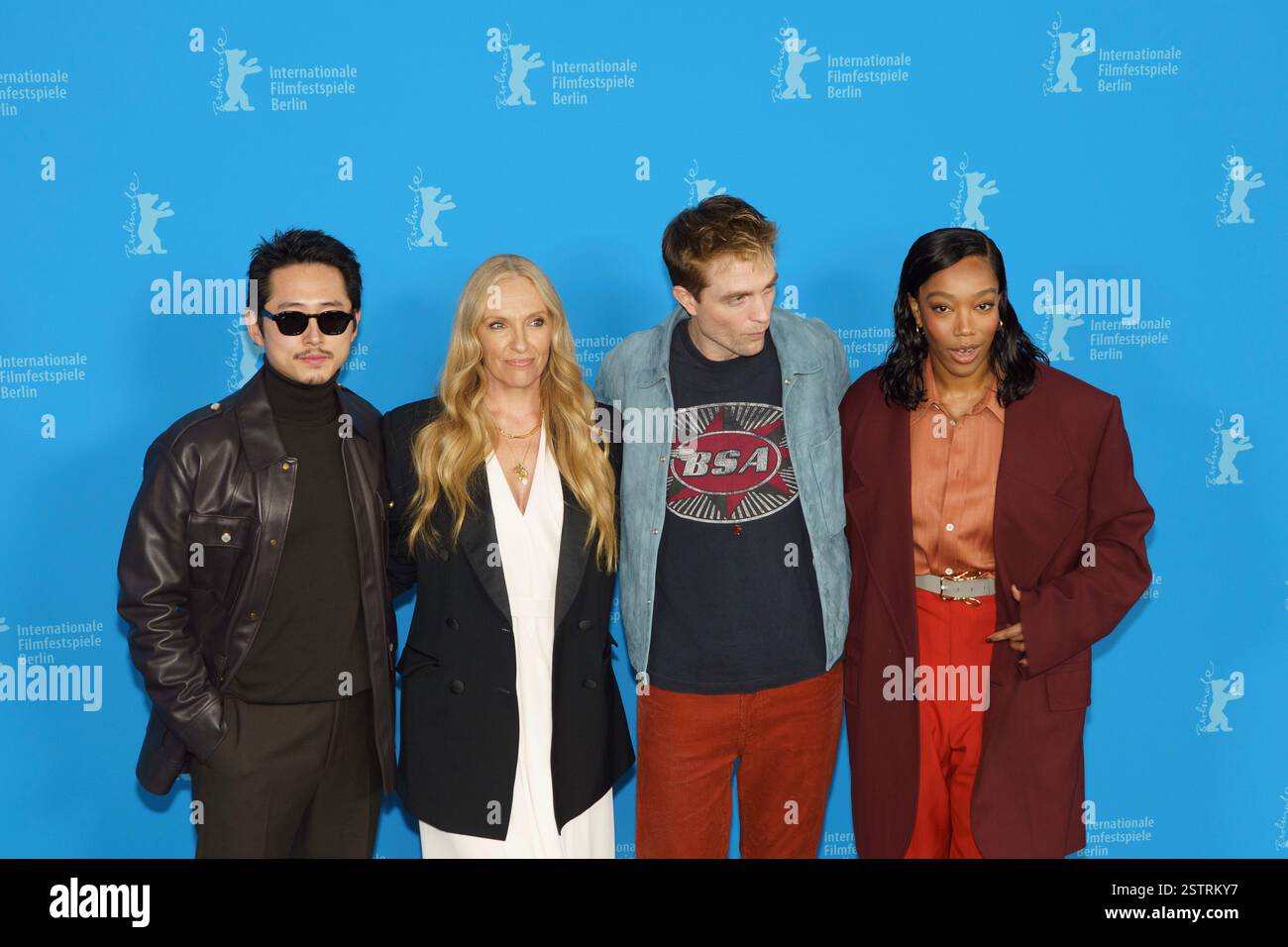 (L-R) US actor Steven Yeun, Australian actress Toni Collette, English ...