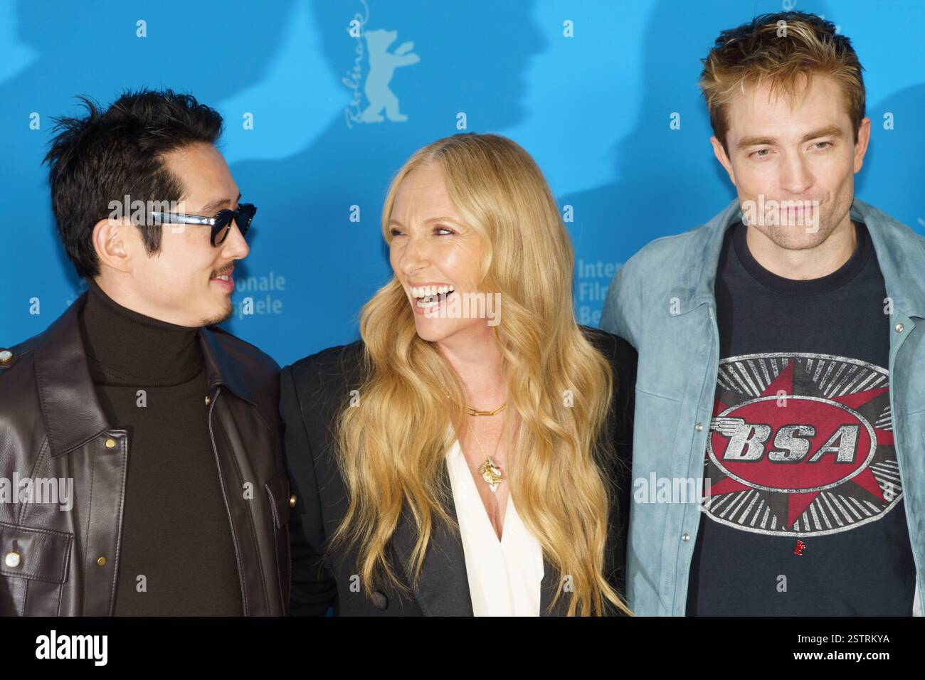 (L-R) US actor Steven Yeun, Australian actress Toni Collette, English ...
