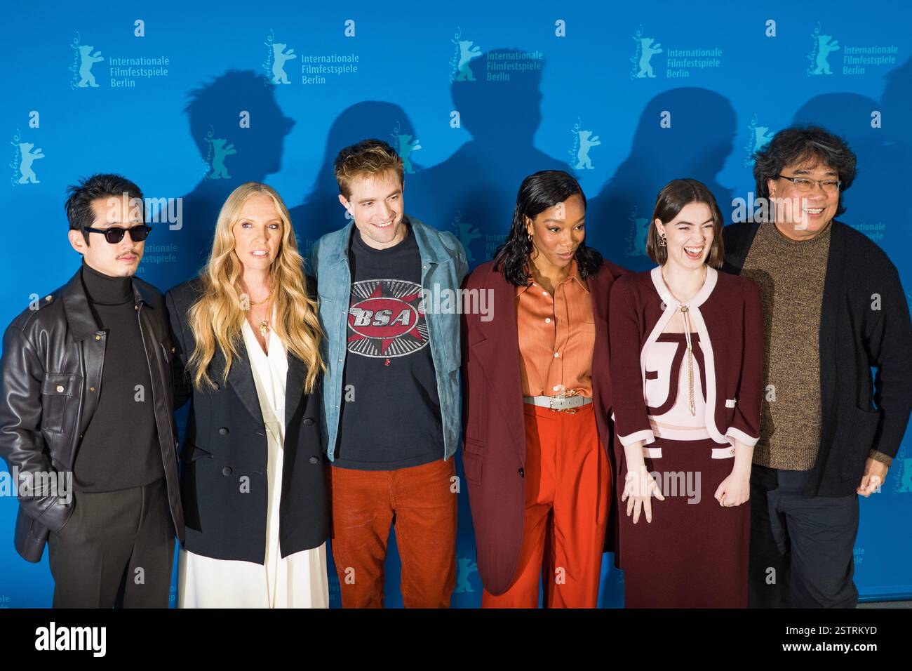 (L-R) US actor Steven Yeun, Australian actress Toni Collette, English ...