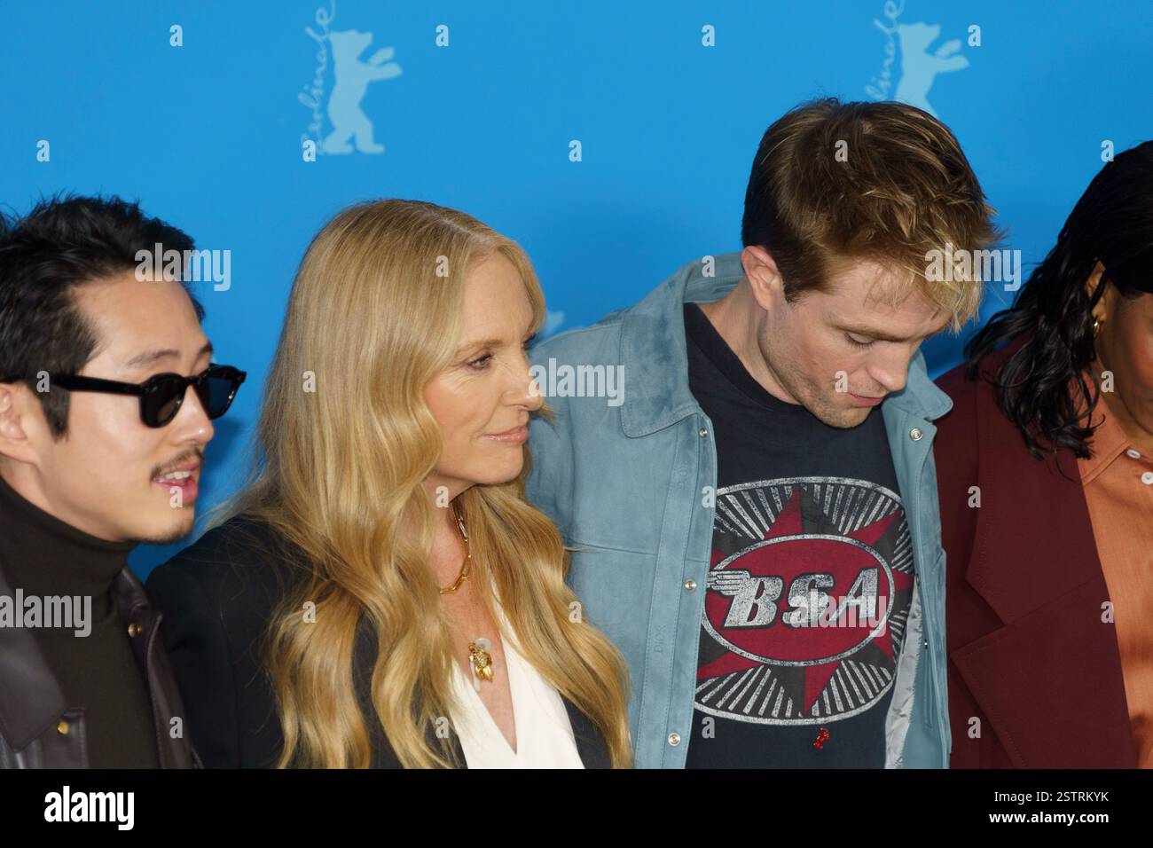 (L-R) US actor Steven Yeun, Australian actress Toni Collette, English ...