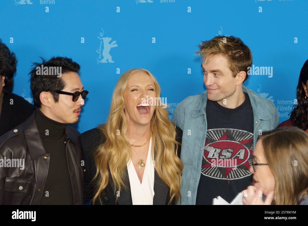(L-R) US actor Steven Yeun, Australian actress Toni Collette, English ...