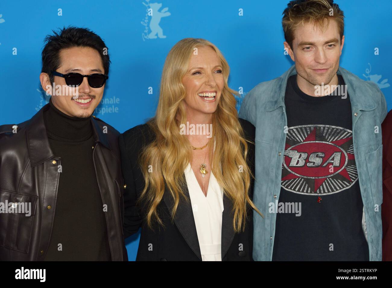 (L-R) US actor Steven Yeun, Australian actress Toni Collette, English ...