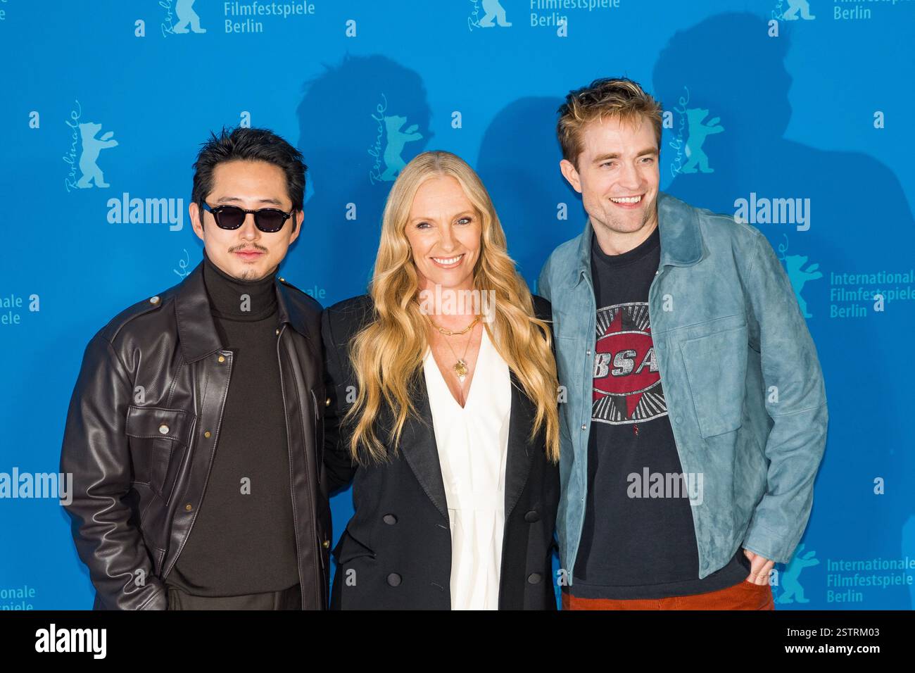 (L-R) US actor Steven Yeun, Australian actress Toni Collette, English ...