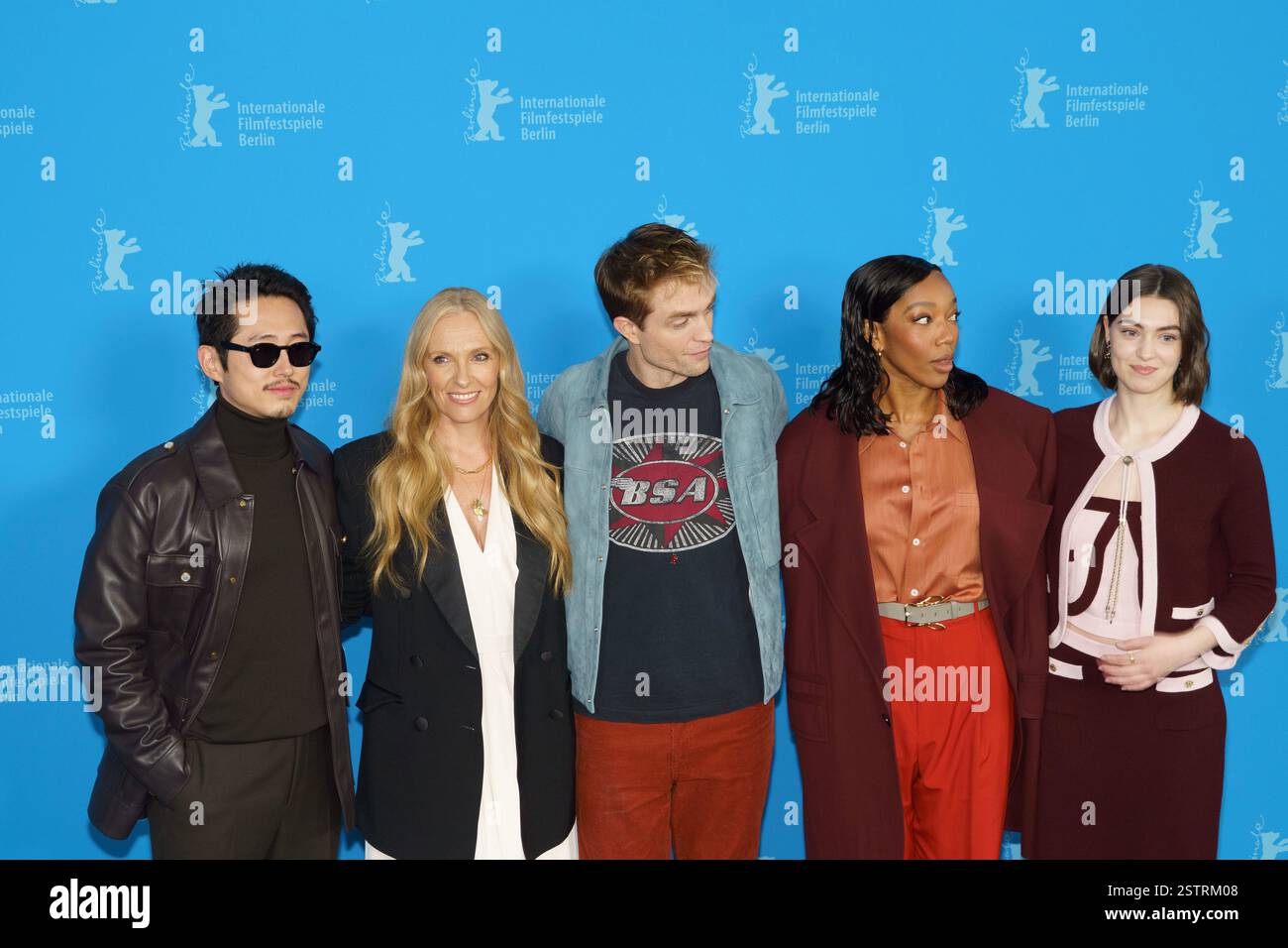 (L-R) US actor Steven Yeun, Australian actress Toni Collette, English ...