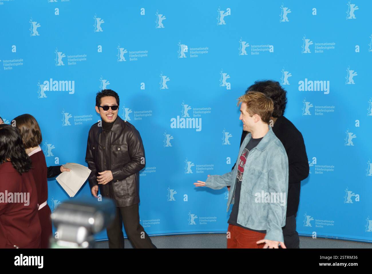 (L-R) US actor Steven Yeun, Australian actress Toni Collette, English ...