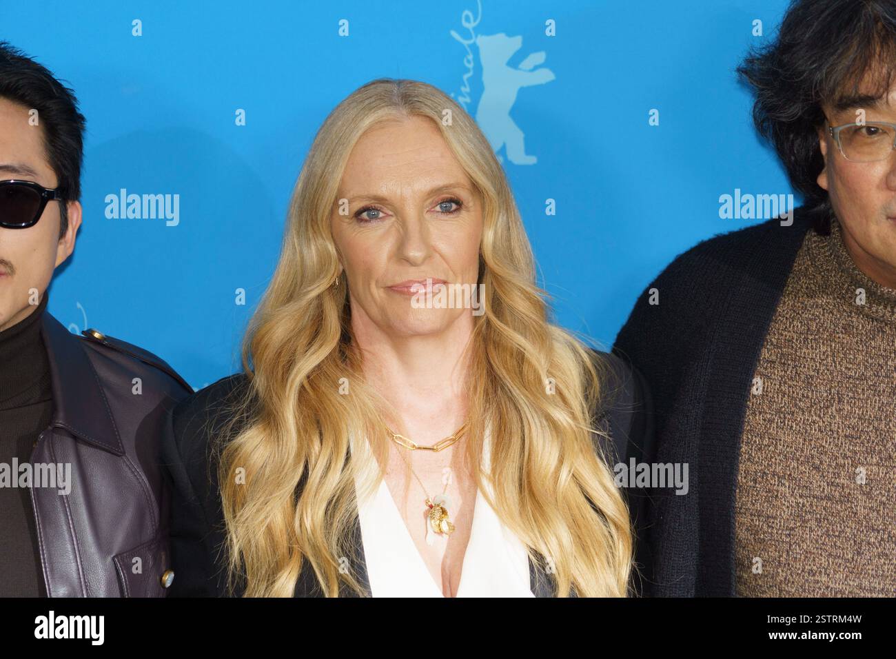 (L-R) US actor Steven Yeun, Australian actress Toni Collette, English ...