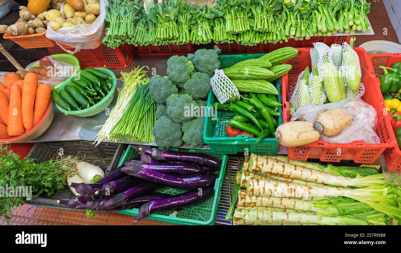 Vegetables Market Stall Stock Photo - Alamy