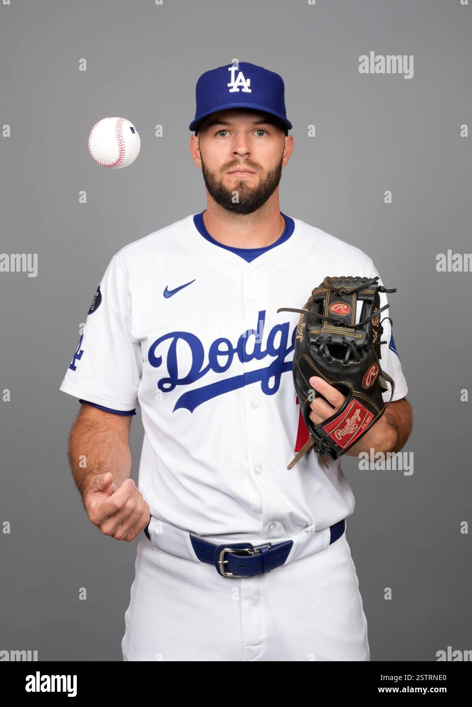 This is a 2025 photo of infielder David Bote of the Los Angeles Dodgers baseball team. This ...
