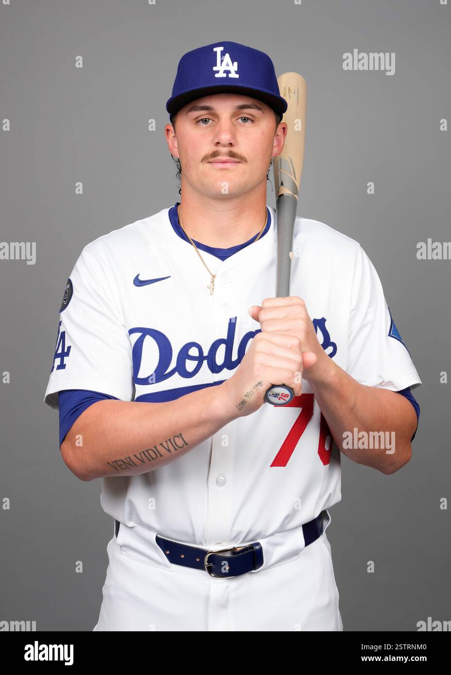 This is a 2025 photo of infielder Alex Freeland of the Los Angeles ...