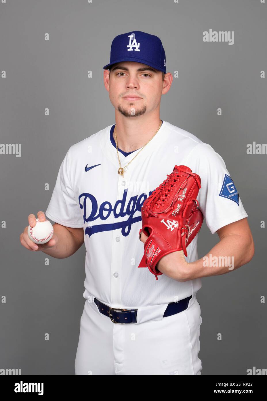 This is a 2025 photo of pitcher River Ryan of the Los Angeles Dodgers ...