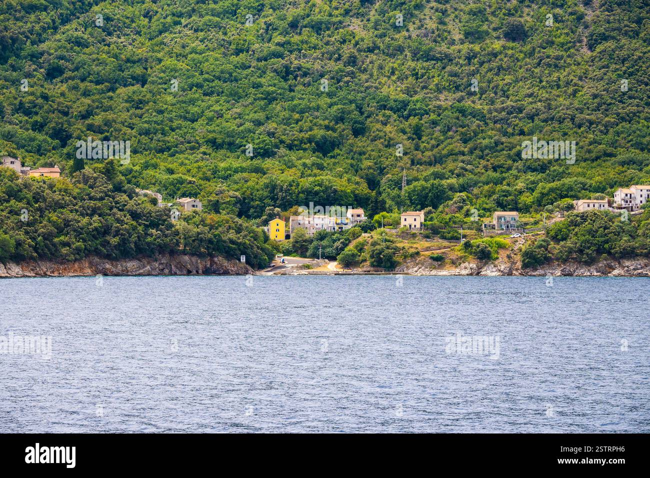 Merag, Croatia-July 24th, 2024: Beautiful, small houses on Cres island ...