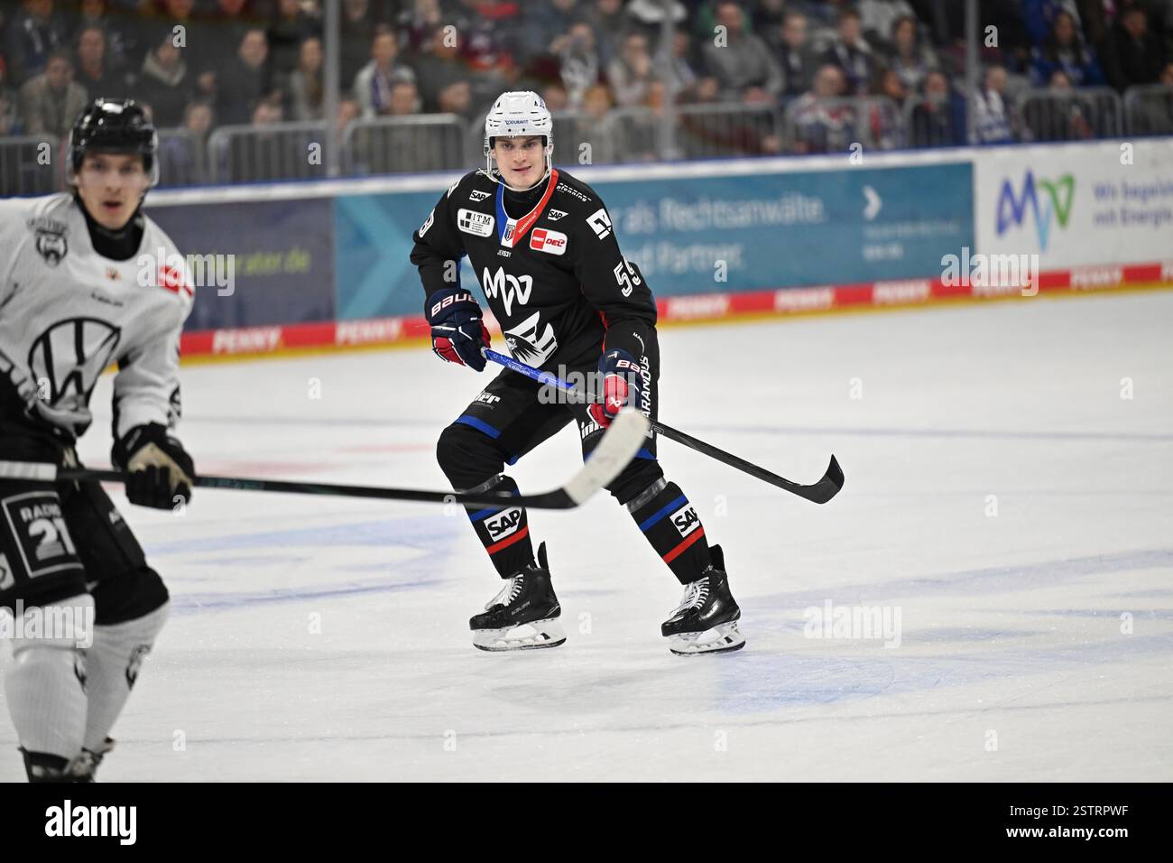 Mannheim, Deutschland. 19th Feb, 2025. Paul Mayer Adler Mannheim #59 ...