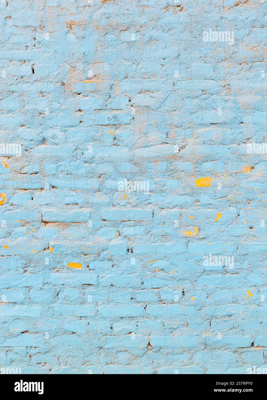 Light blue brick wall texture, vertical background Stock Photo - Alamy