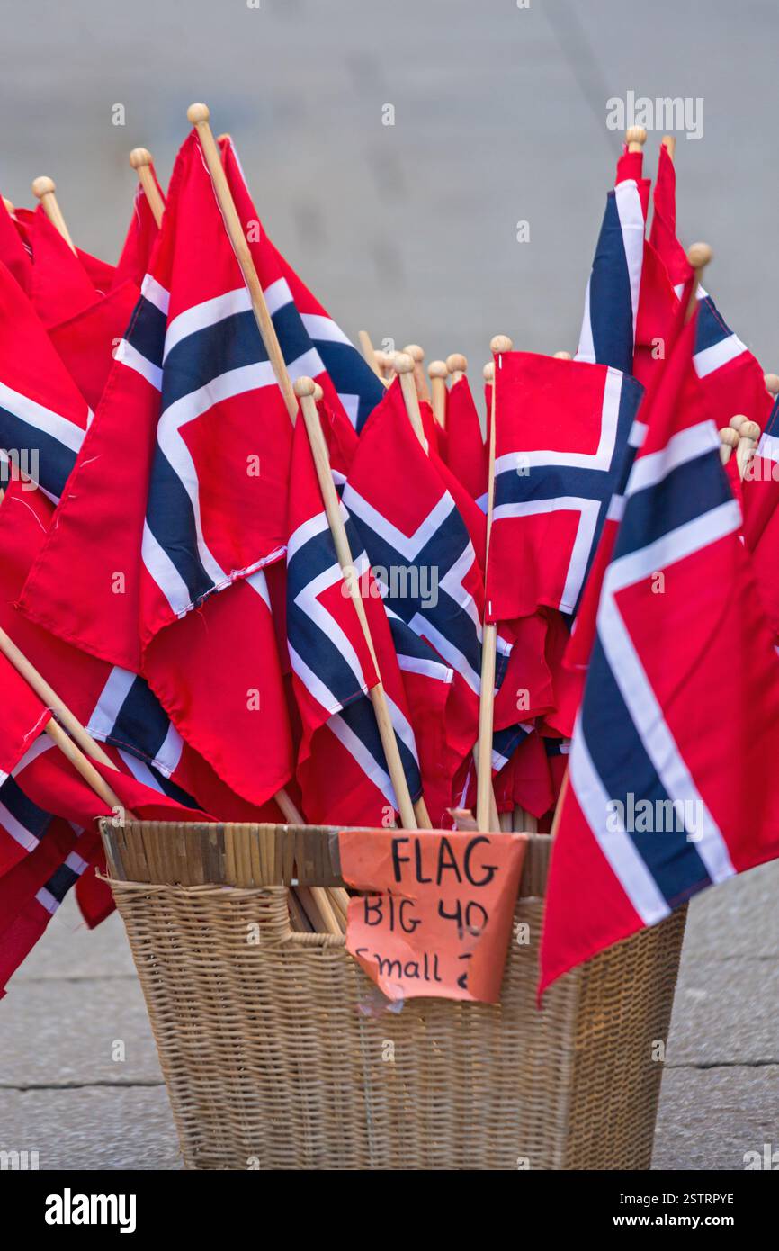 Norwegian Flags Sale Stock Photo - Alamy