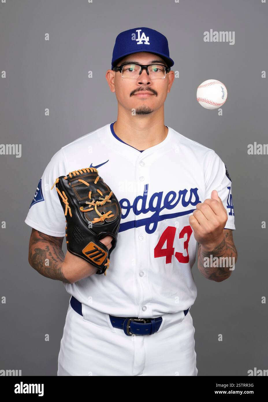 This is a 2025 photo of pitcher Anthony Banda of the Los Angeles ...