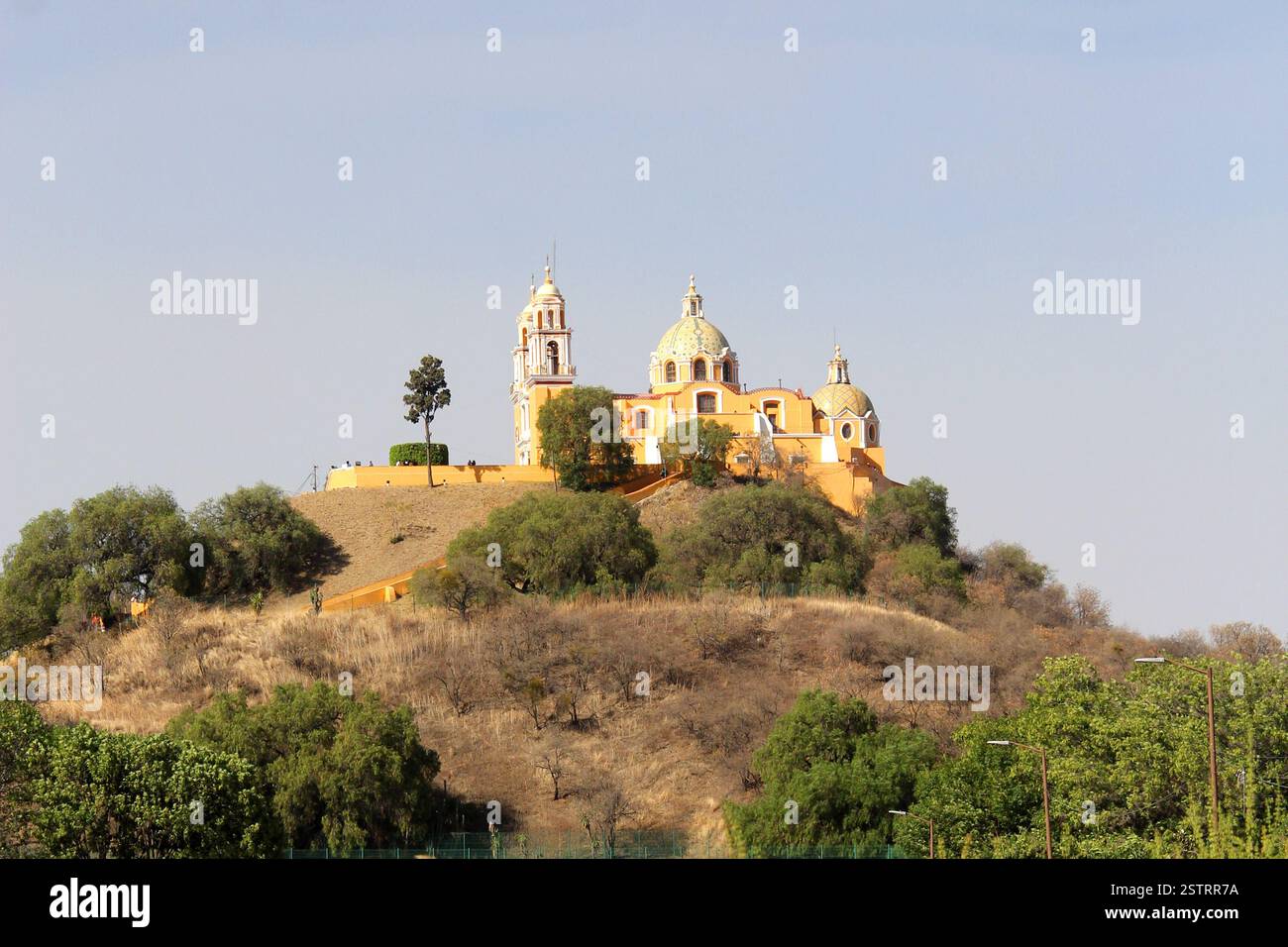 Cholula, Puebla, Mexico - Mar 16 2024: The Great Pyramid ...