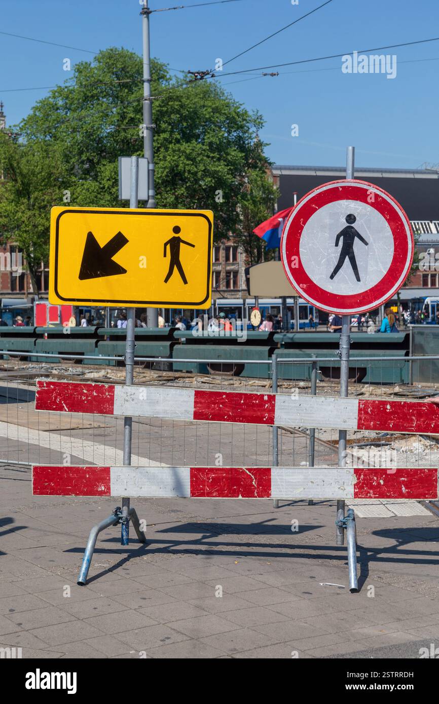 Amsterdam netherlands pedestrian road sign hi-res stock photography and ...