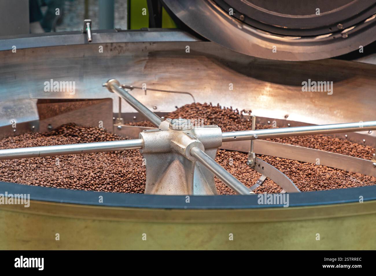 Big roasting coffee machine mixer production hi-res stock photography ...