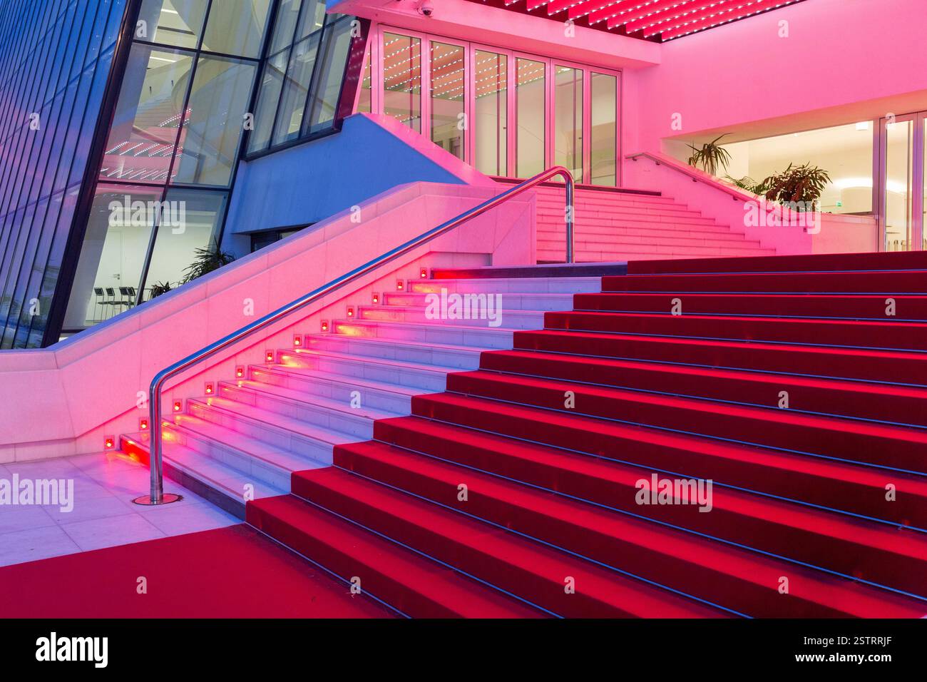 Red carpet at famous festival hall in cannes france hi-res stock ...
