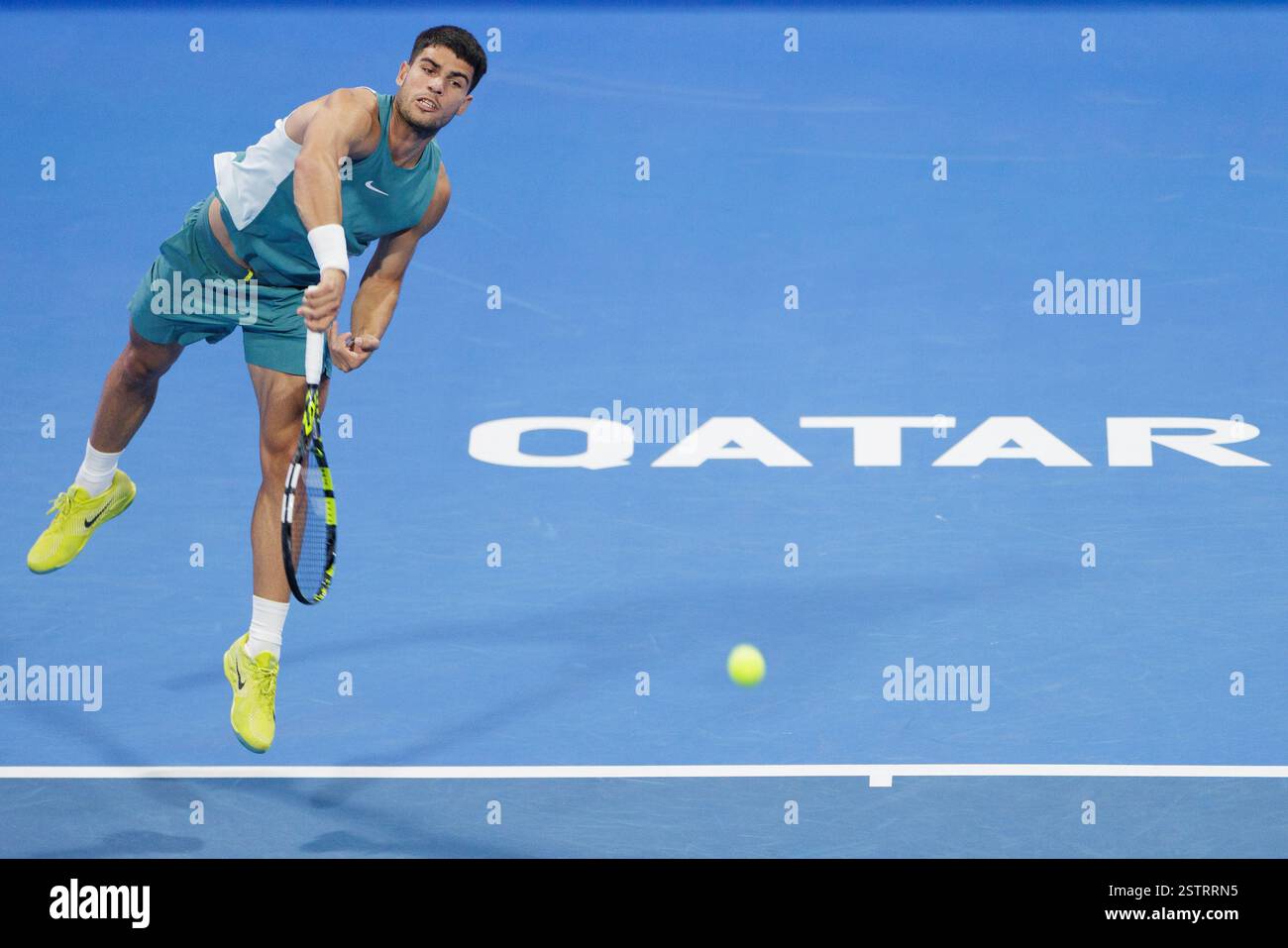 Doha, Qatar. 19th Feb, 2025. Carlos Alcaraz of Spain during the 2025 ...