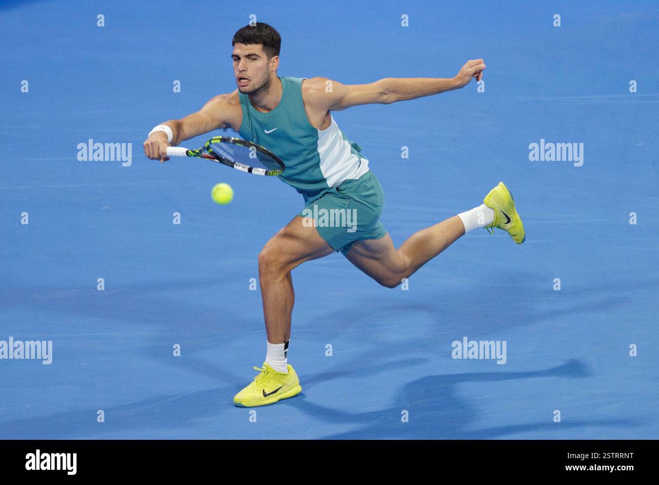 Doha, Qatar. 19th Feb, 2025. Carlos Alcaraz of Spain during the 2025 ...