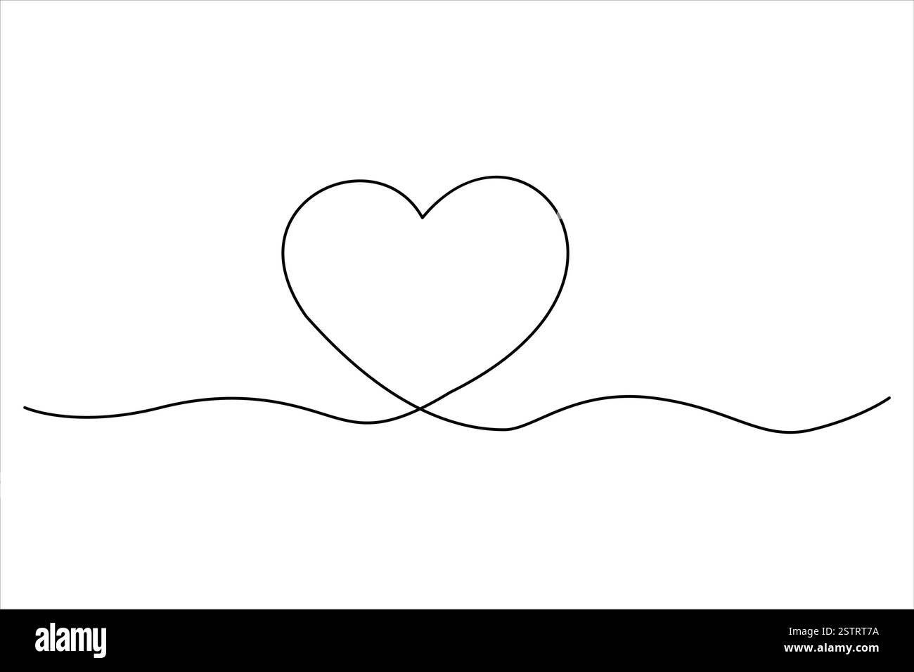 Minimalist continuous heart one line drawing Stock Vector Image & Art ...