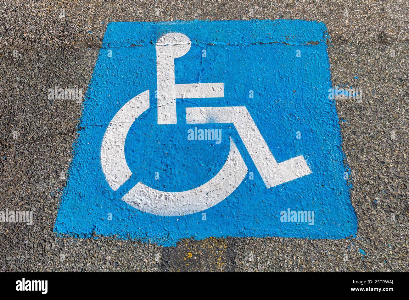 Blue Sign Disabled Handicap Wheelchair User Parking Stock Photo - Alamy