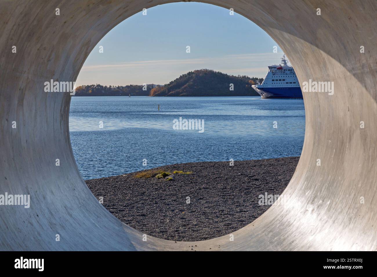 Looking Through Pipe Stock Photo - Alamy